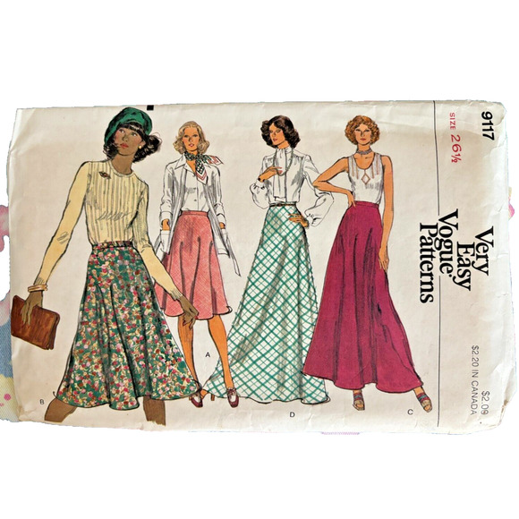 Vogue | Office | Vogue Very Easy 917 Sewing Pattern Waist 265 Maxi Knee ...